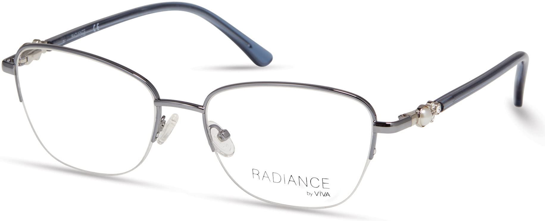 New Radiance by Viva VV-8021 020 Silver & Grey Eyeglasses 55/17/140 ...
